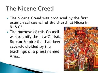 The Nicene Creed: What Christians Believe and Why it Matters: Class #1 ...