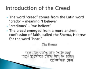 The Nicene Creed: What Christians Believe and Why it Matters: Class #1 ...
