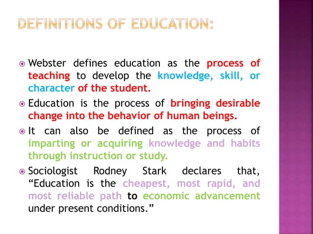 Education: Meaning , Definition, types of education and characteristics ...