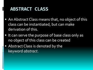 type of class in c# | PPT