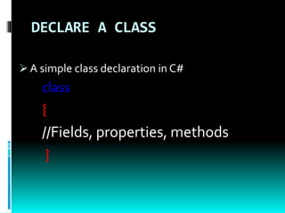type of class in c# | PPT