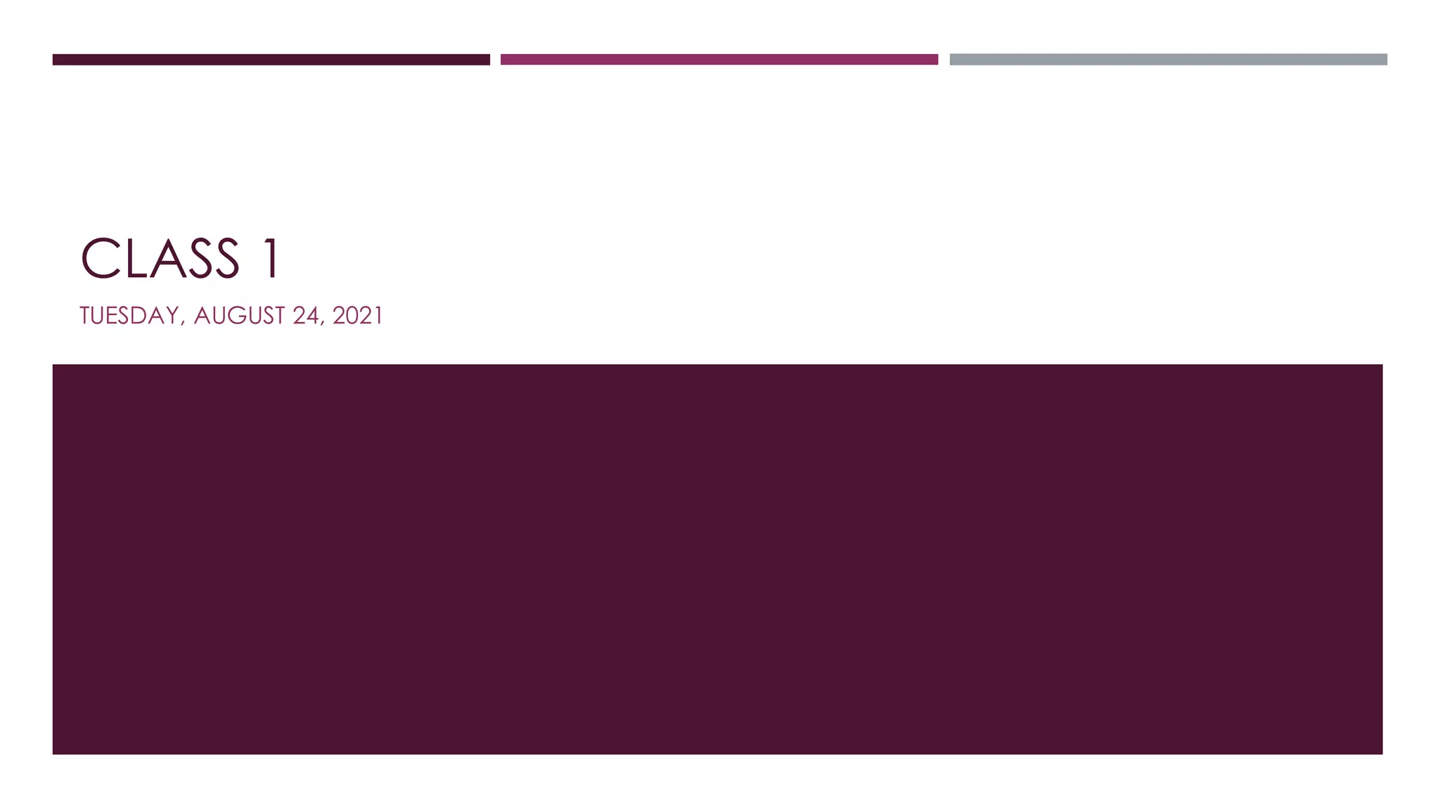 Class 1 | PPT | Free Download