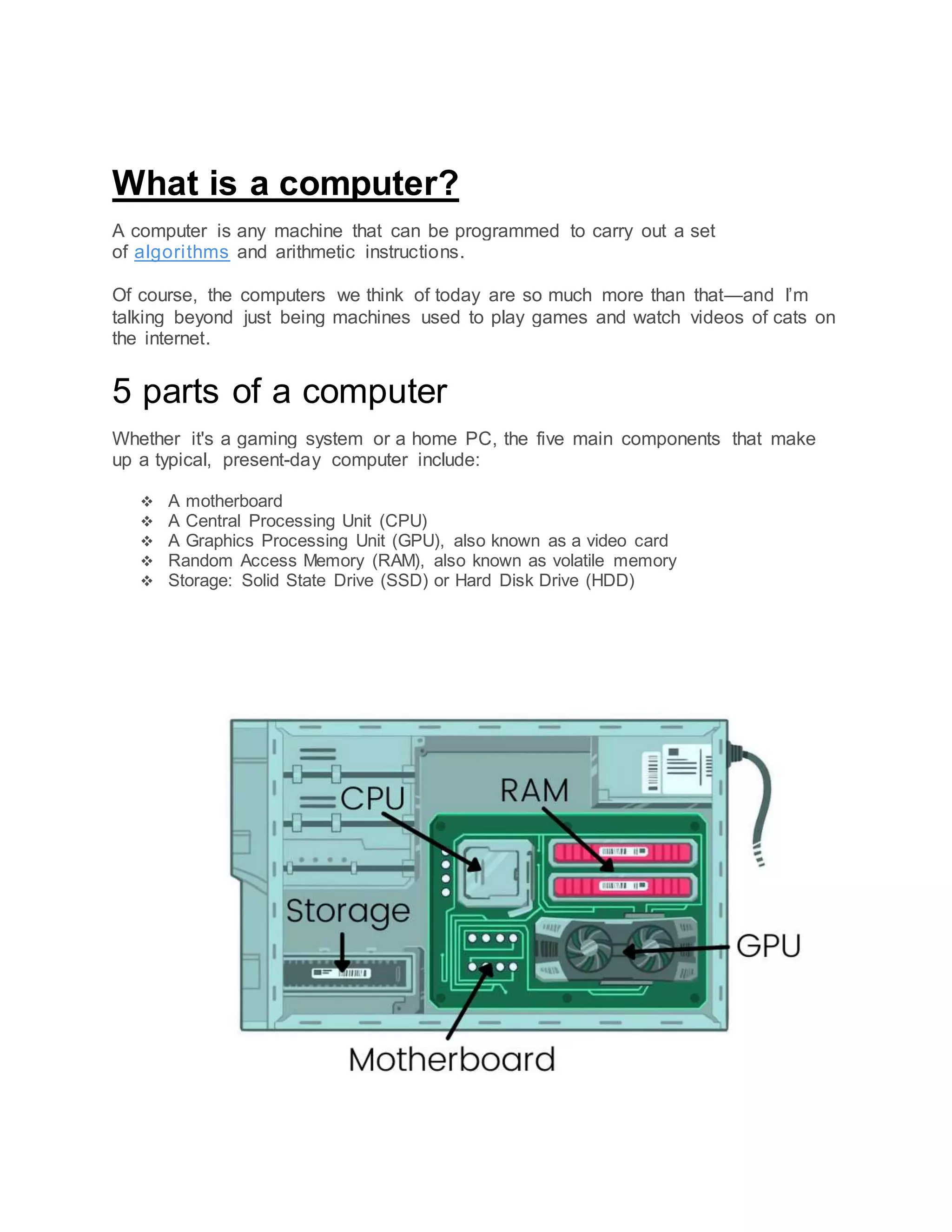 Class 1. | DOCX | Computing | Technology & Computing