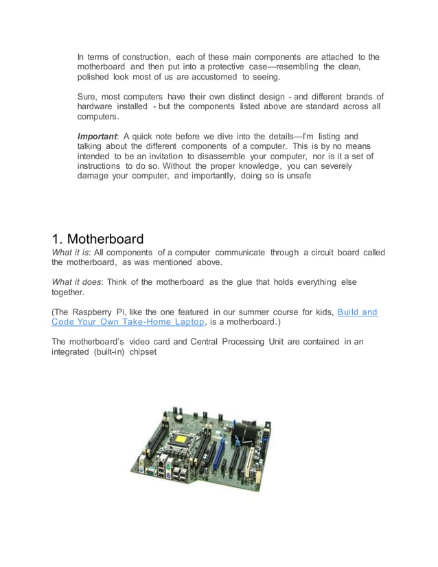 Class 1. | DOCX | Computing | Technology & Computing