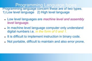 class1.pdf | Programming Languages | Computing