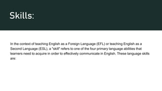 METHODS FOR TEACHING ENGLISH | PPT | Free Download