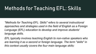 METHODS FOR TEACHING ENGLISH | PPT
