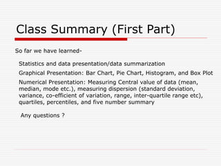 Introduction to statistics covering the basics | PPT