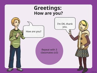 Class 1 - let's say hello in a simple manner | PPT