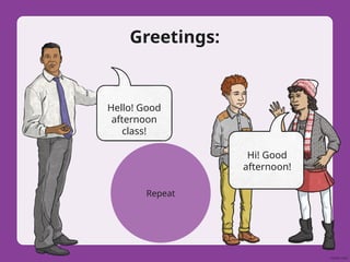 Class 1 - let's say hello in a simple manner | PPT