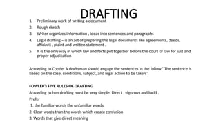 Drafting on how to improve you written statement | PPTX