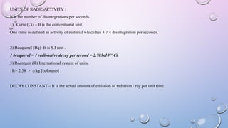 UNIT: V INTRODUCTION TO RADIOPHARMACEUTICALS | PPT