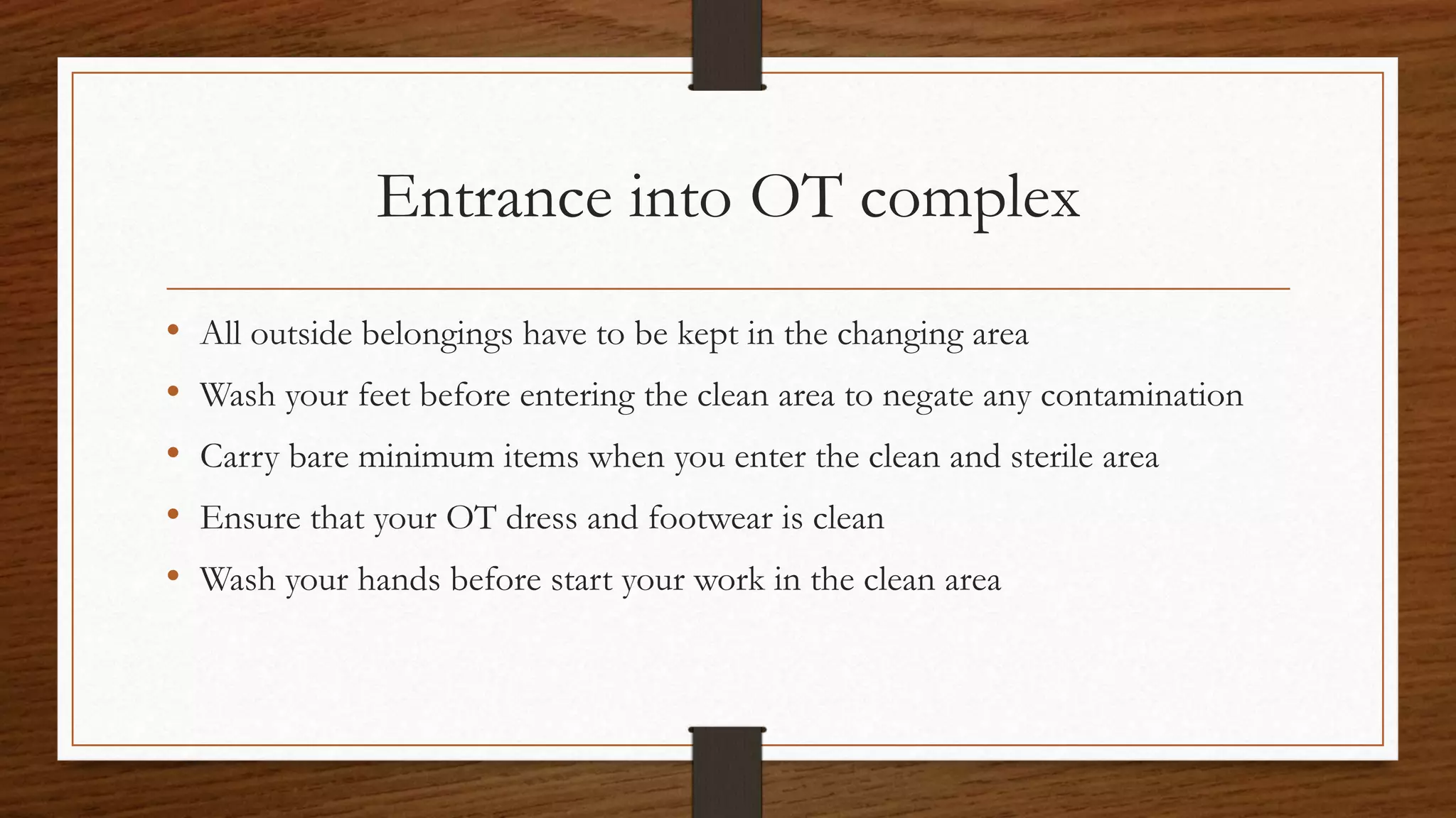 class 1- HIGH LEVEL DISINFECTION, OT CLEANONG PROTOCOL, IMPORTANCE OF ...
