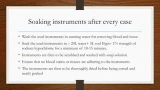 class 1- HIGH LEVEL DISINFECTION, OT CLEANONG PROTOCOL, IMPORTANCE OF ...