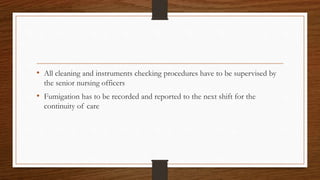 class 1- HIGH LEVEL DISINFECTION, OT CLEANONG PROTOCOL, IMPORTANCE OF ...