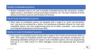 Class 1 introduction to embedded systems | PPTX