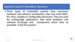 Class 1 introduction to embedded systems | PPTX