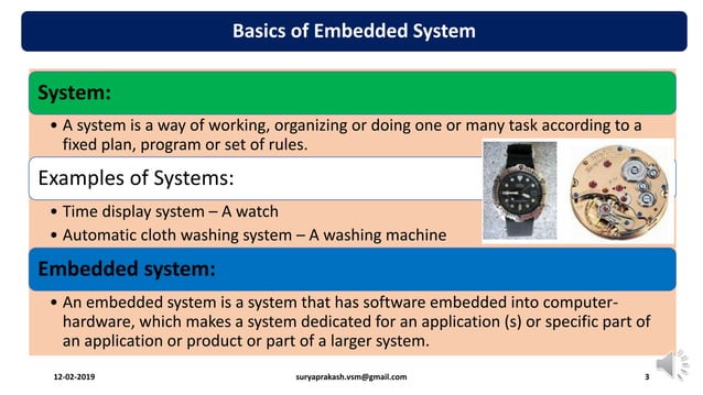 Class 1 introduction to embedded systems | PPT