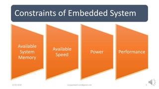 Class 1 introduction to embedded systems | PPTX