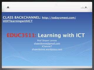UOIT Learning with ICT Class #1 | KEY