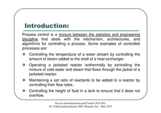 Class 1 need for process control & process terminology | PDF