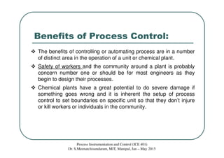 Class 1 need for process control & process terminology | PDF