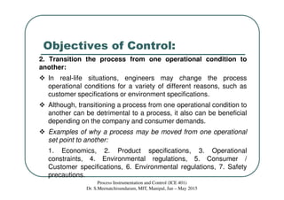 Class 1 need for process control & process terminology | PDF