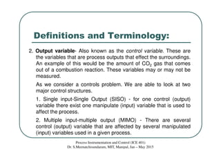 Class 1 need for process control & process terminology | PDF