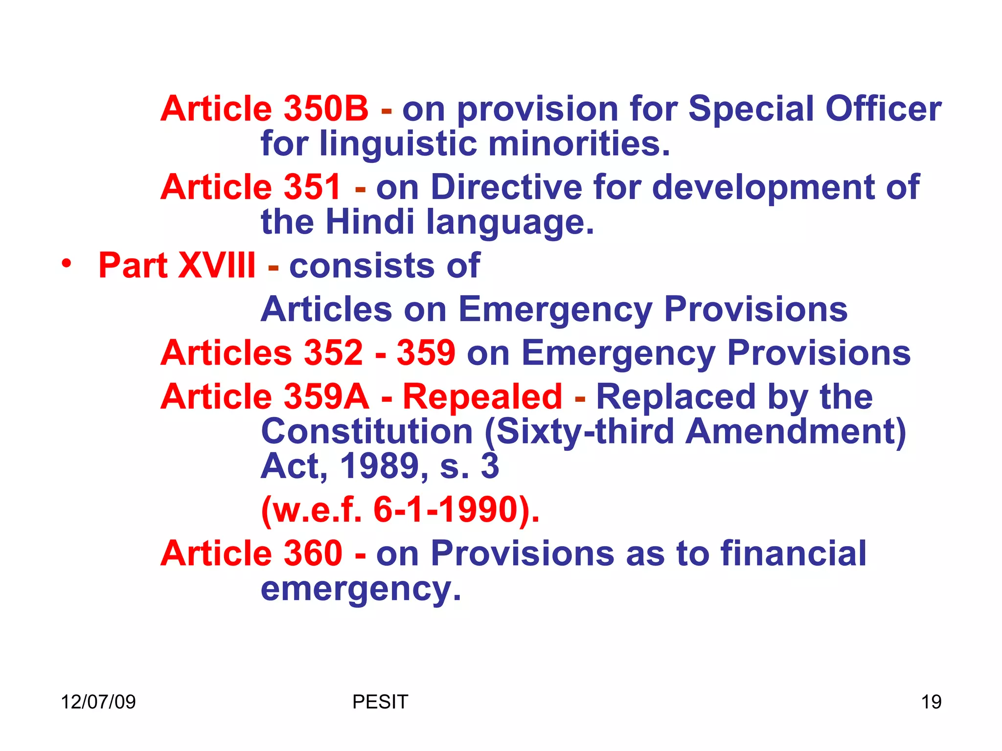 Class1 Preamble And List Of Articles | PPT
