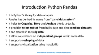 Class #1-Unit-1-Ch-1 Topic 1- Introduction to Pandas.pptx