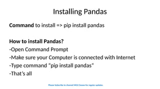 Class #1-Unit-1-Ch-1 Topic 1- Introduction to Pandas.pptx