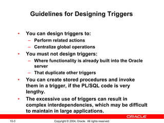 10 Creating Triggers | PPT