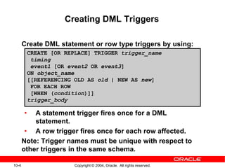 10 Creating Triggers | PPT