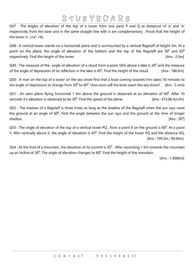 Application Of Trigonometry Pdf