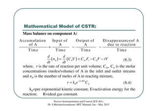Class 10 mathematical modeling of continuous stirred tank reactor systems (cstr) | PDF