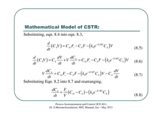 Class 10 mathematical modeling of continuous stirred tank reactor systems (cstr) | PDF