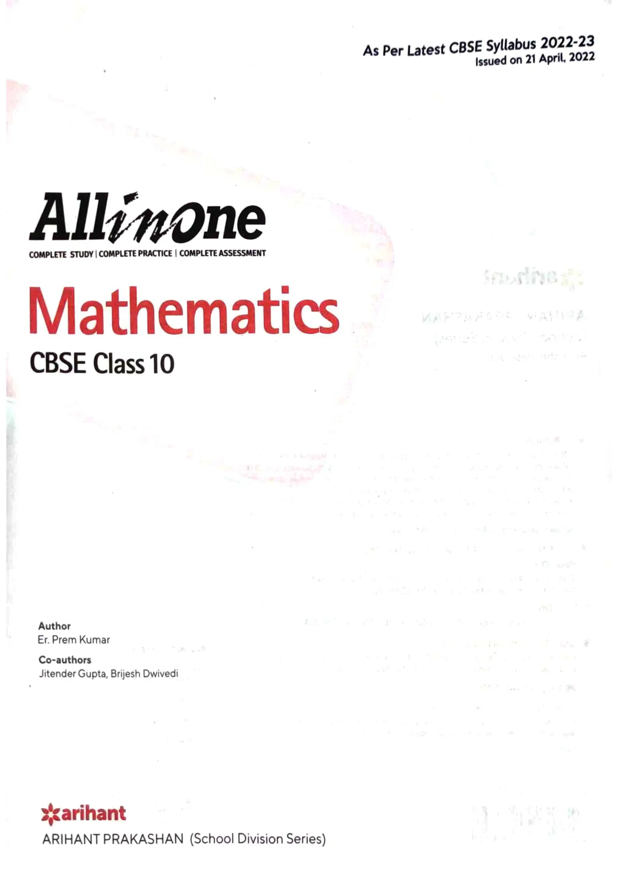 Arihant Class 10 All in One Maths full pdf | PDF