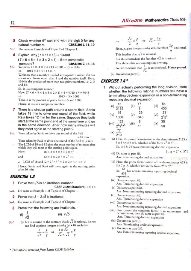 Arihant Class 10 All in One Maths full pdf | PDF