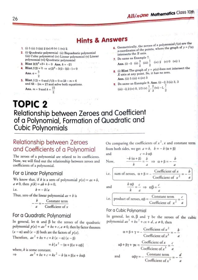 Arihant Class 10 All in One Maths full pdf | PDF
