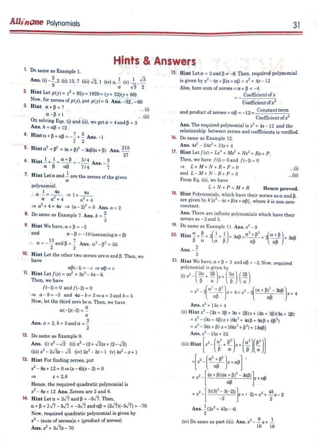 Arihant Class 10 All in One Maths full pdf | PDF