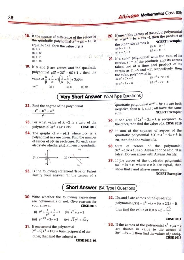 Arihant Class 10 All in One Maths full pdf | PDF