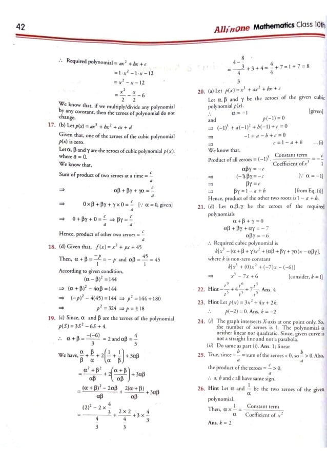 Arihant Class 10 All in One Maths full pdf | PDF