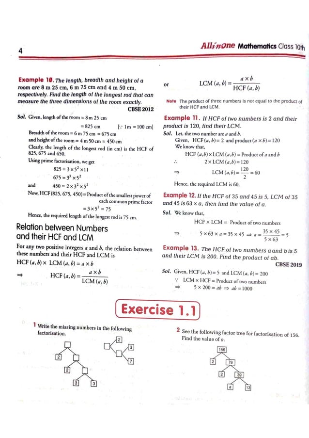 Arihant Class 10 All in One Maths full pdf | PDF