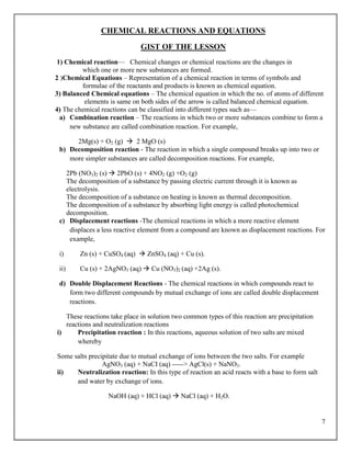 Class 10 Ch 1 SCIENCE FULL Notes FOR STUDY | PDF