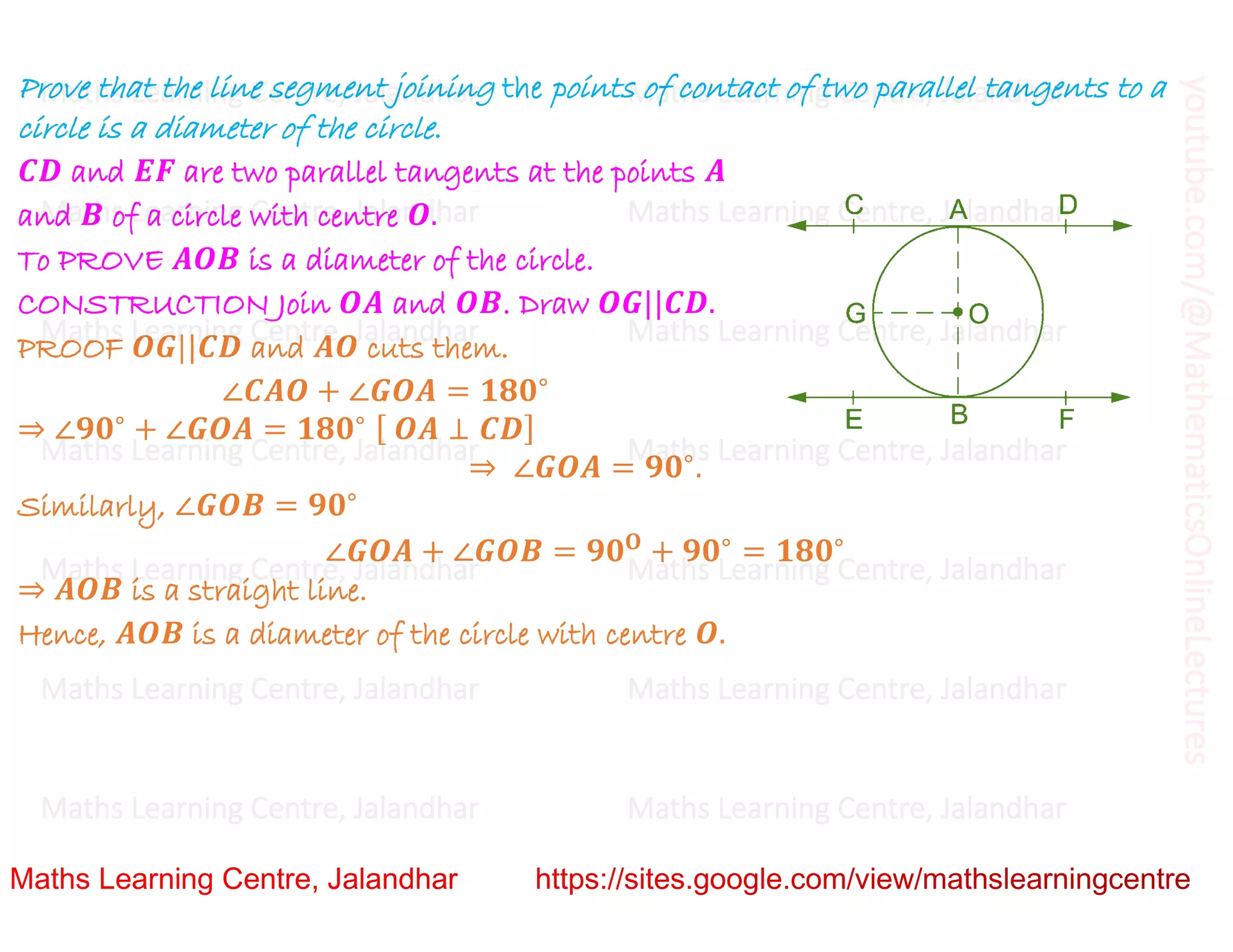 Class 10_Chapter 10_Circles (Tangents and basic theorems) Lecture 1 | PDF | Physics | Science