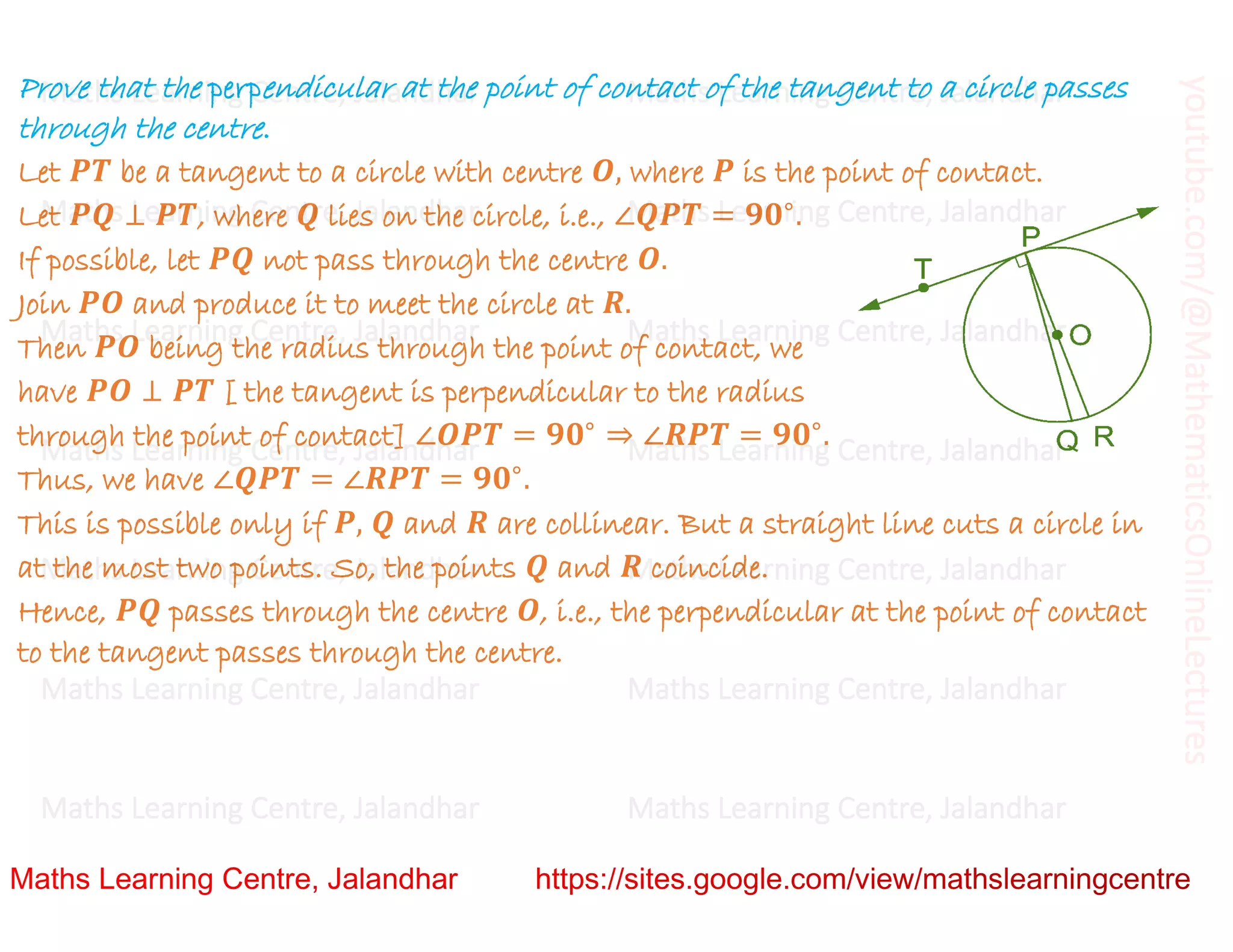 Class 10_Chapter 10_Circles (Tangents and basic theorems) Lecture 1 | PDF | Physics | Science
