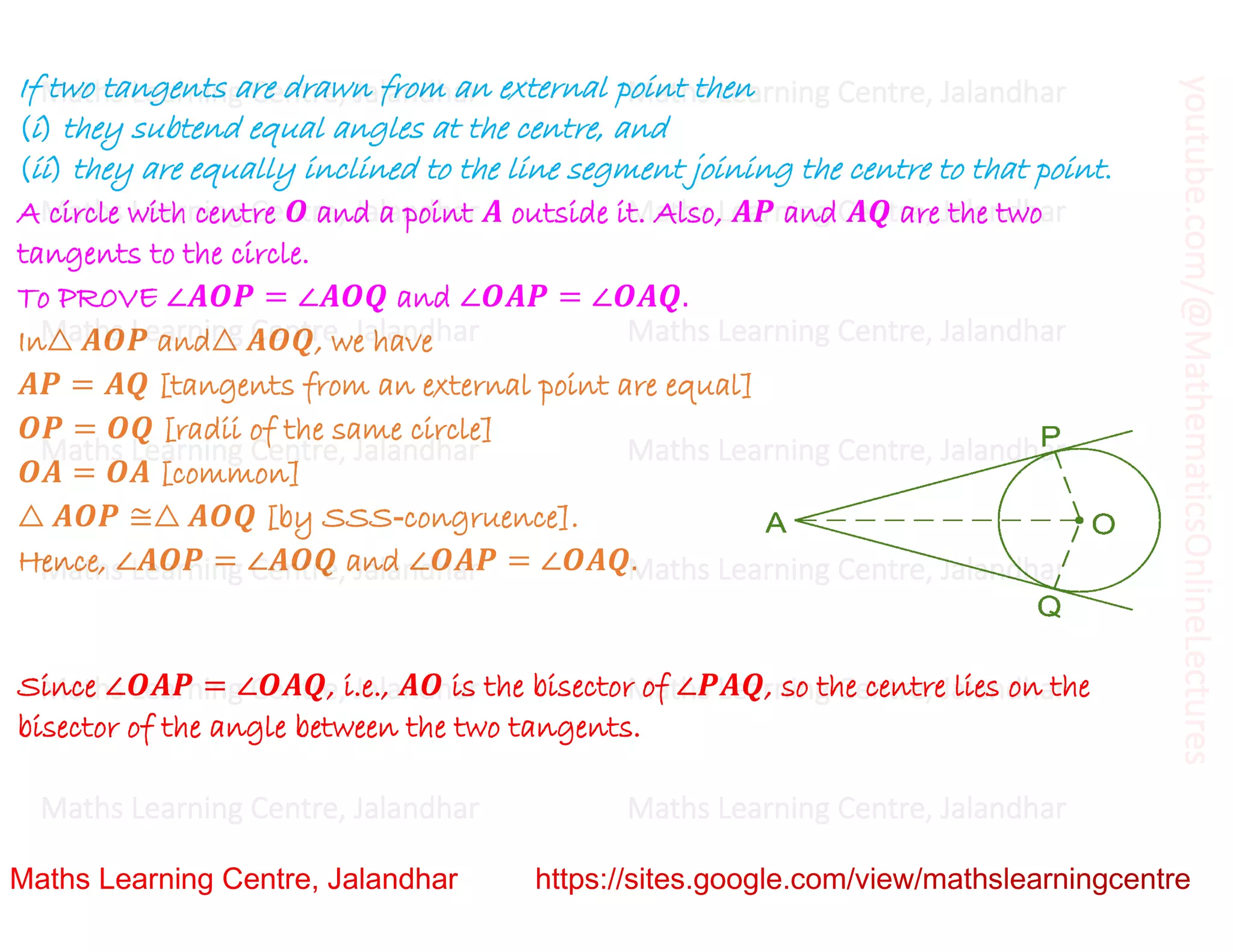Class 10_Chapter 10_Circles (Tangents and basic theorems) Lecture 1 ...