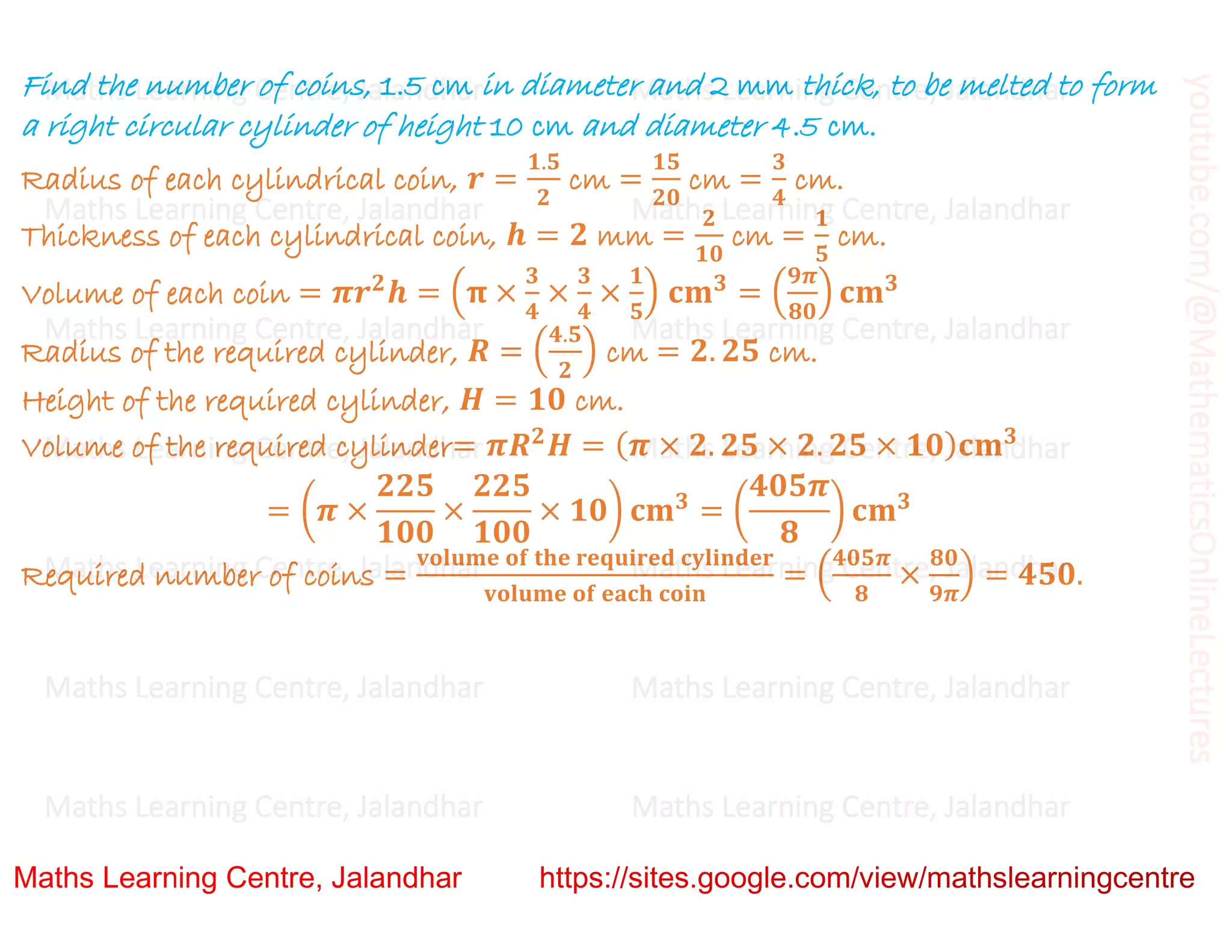 Class 10_Chapter 13_Volume and surface area of solids (conversion of ...