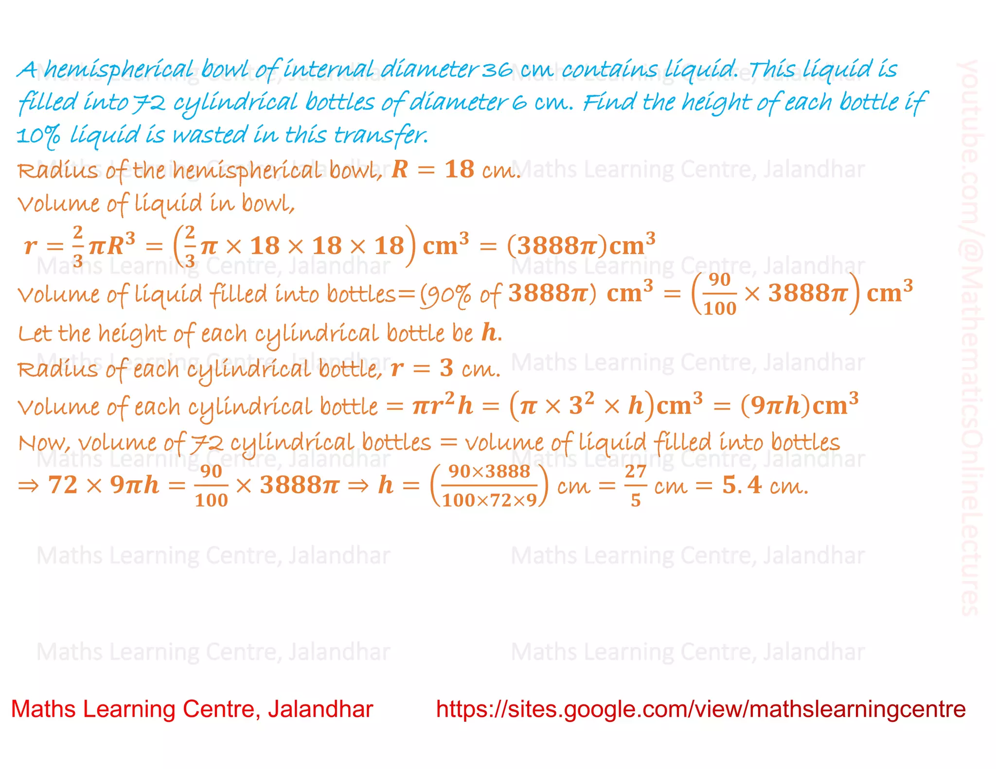 Class 10_Chapter 13_Volume and surface area of solids (conversion of ...