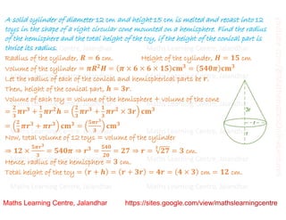Class 10_Chapter 13_Volume and surface area of solids (conversion of ...